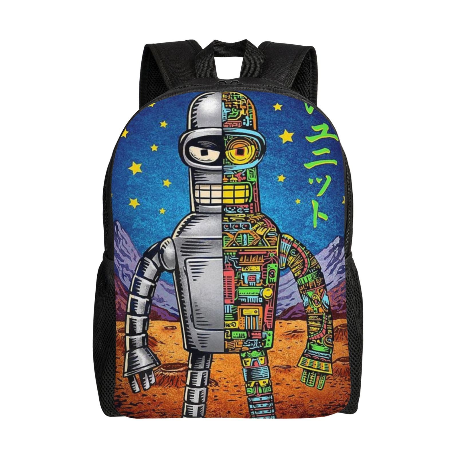 Futurama Bender Character Laptop Backpack Lightweight Basic Unisex ...