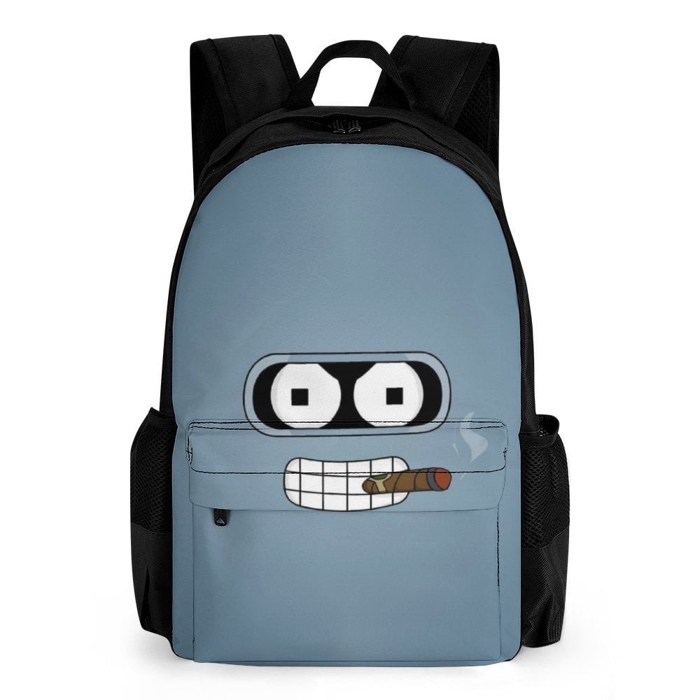 Futurama Bender Face Backpack Laptop Bag Student Satchel Schoolbag ...
