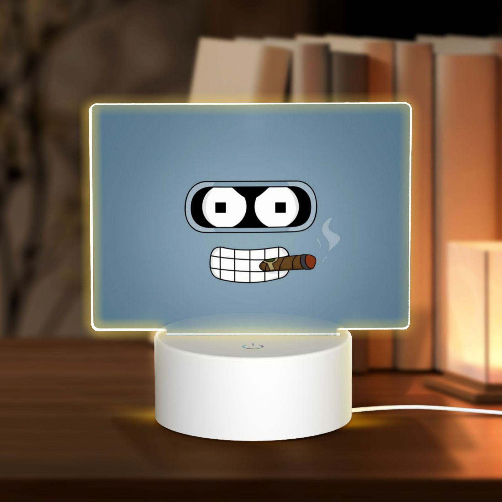 Futurama Bender Face Rectangular Acrylic Night Light Adjustable 3 Light ...