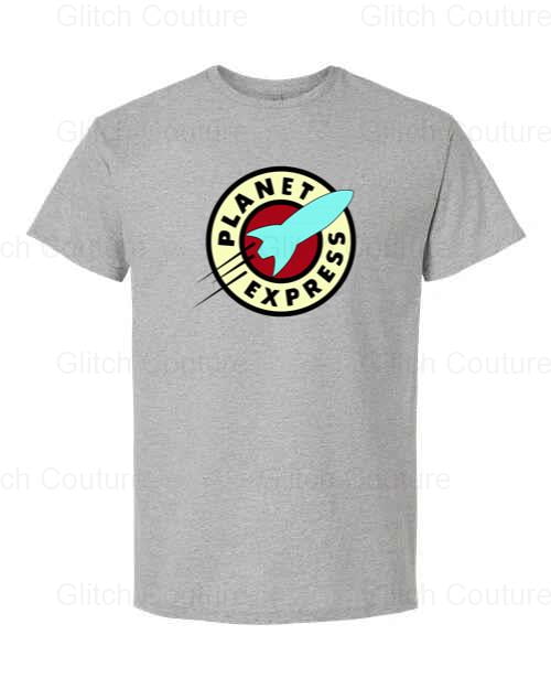 Futurama Bender Fry Leela Planet Express Sci Fi Animation Fan Art Tee ...