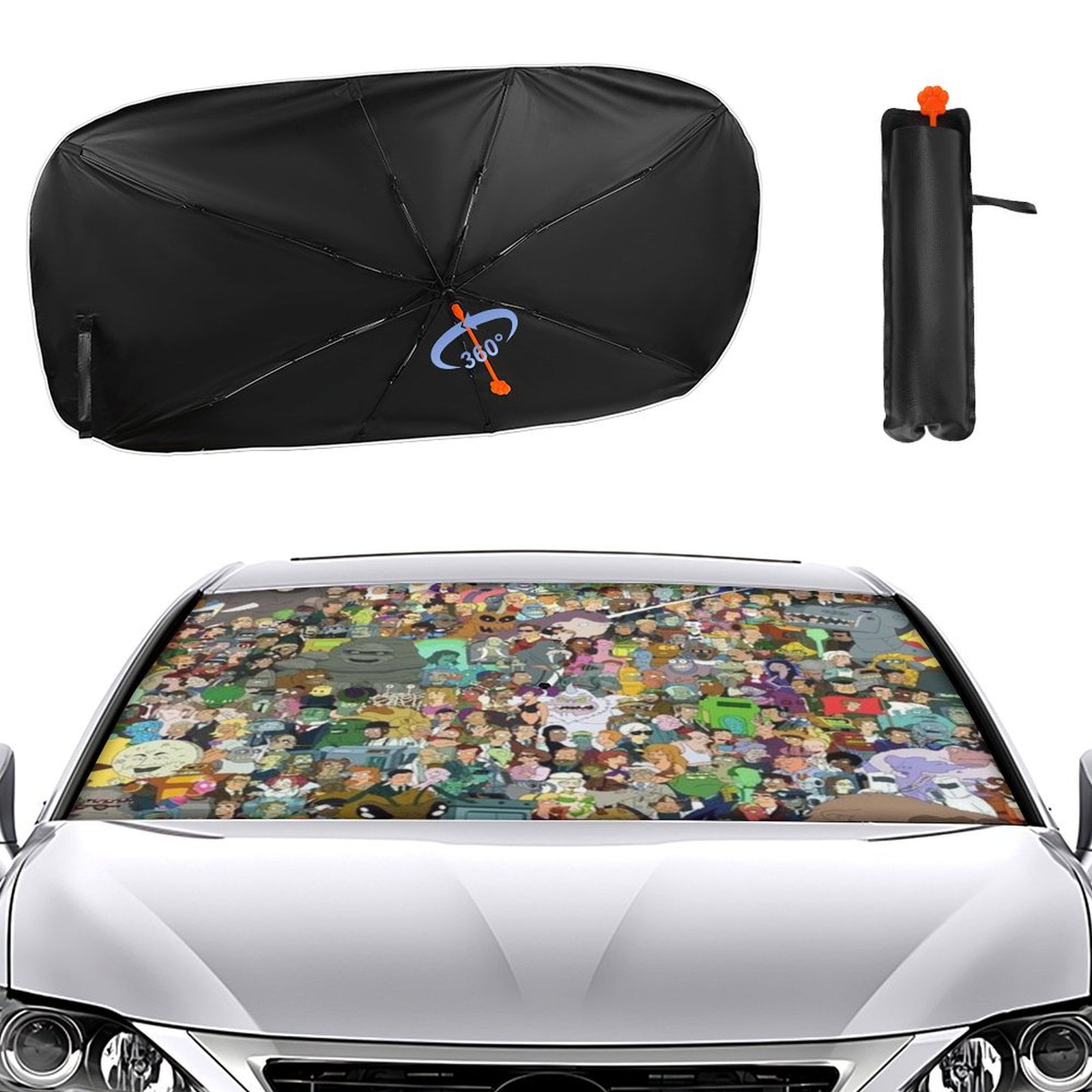 Futurama Car Sunshade Umbrella Foldable Car Windshield Sun Shade ...