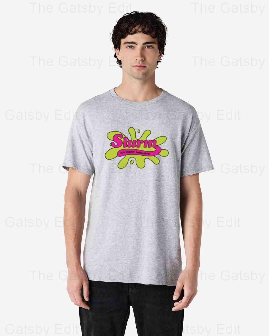 Futurama Cartoon Unofficial Slurm Logo Leila Fry Bender Sci Fi TV Shirt ...