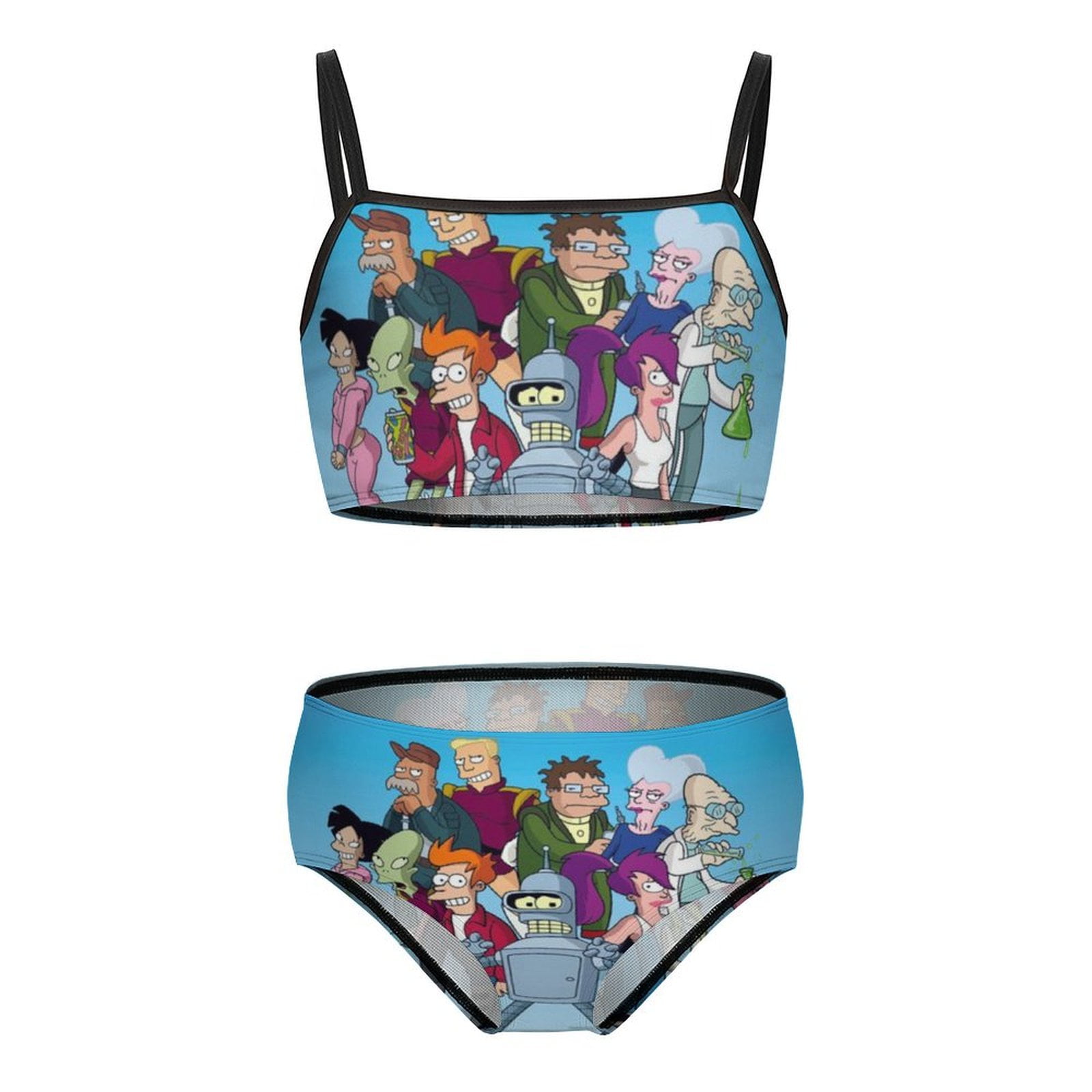 Futurama Characters Children's Swimsuit Girls Swimwear 2 Piece Bikini ...