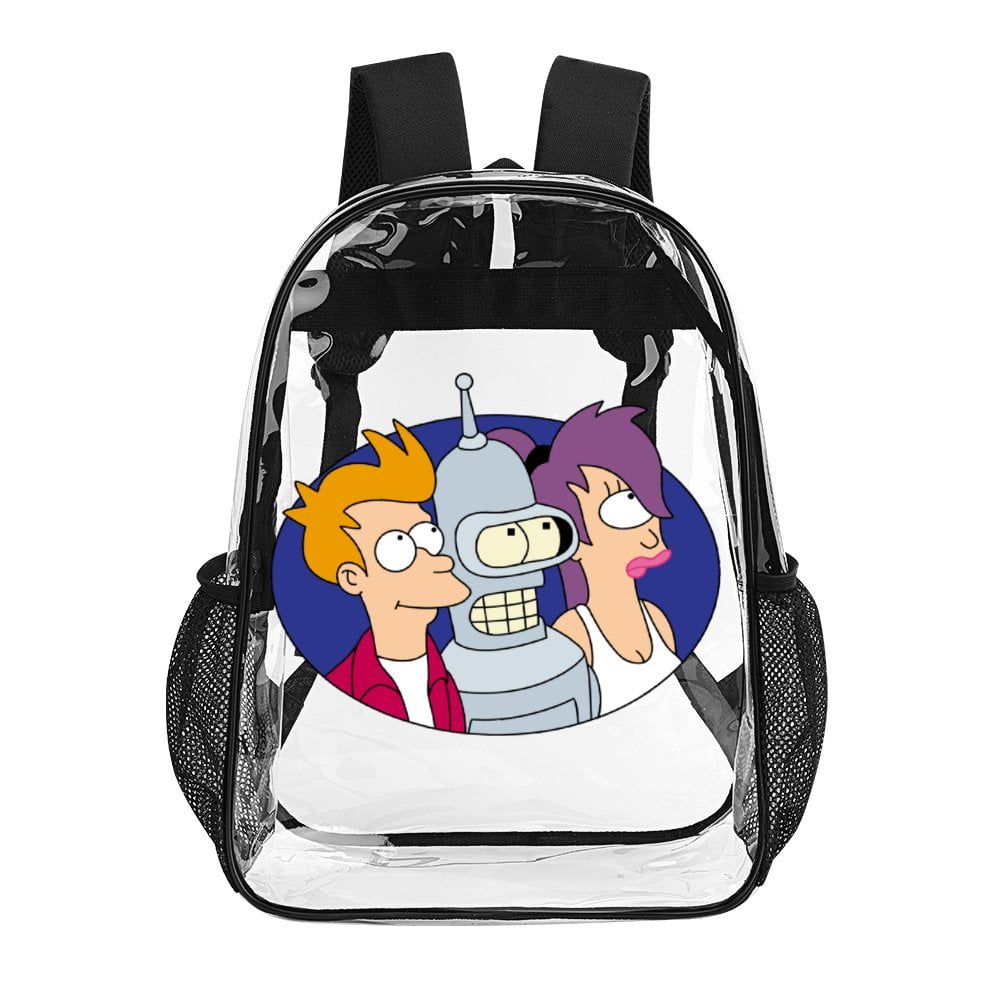Futurama Characters Clear Backpack 17 Inch Transparent Bag Laptop ...