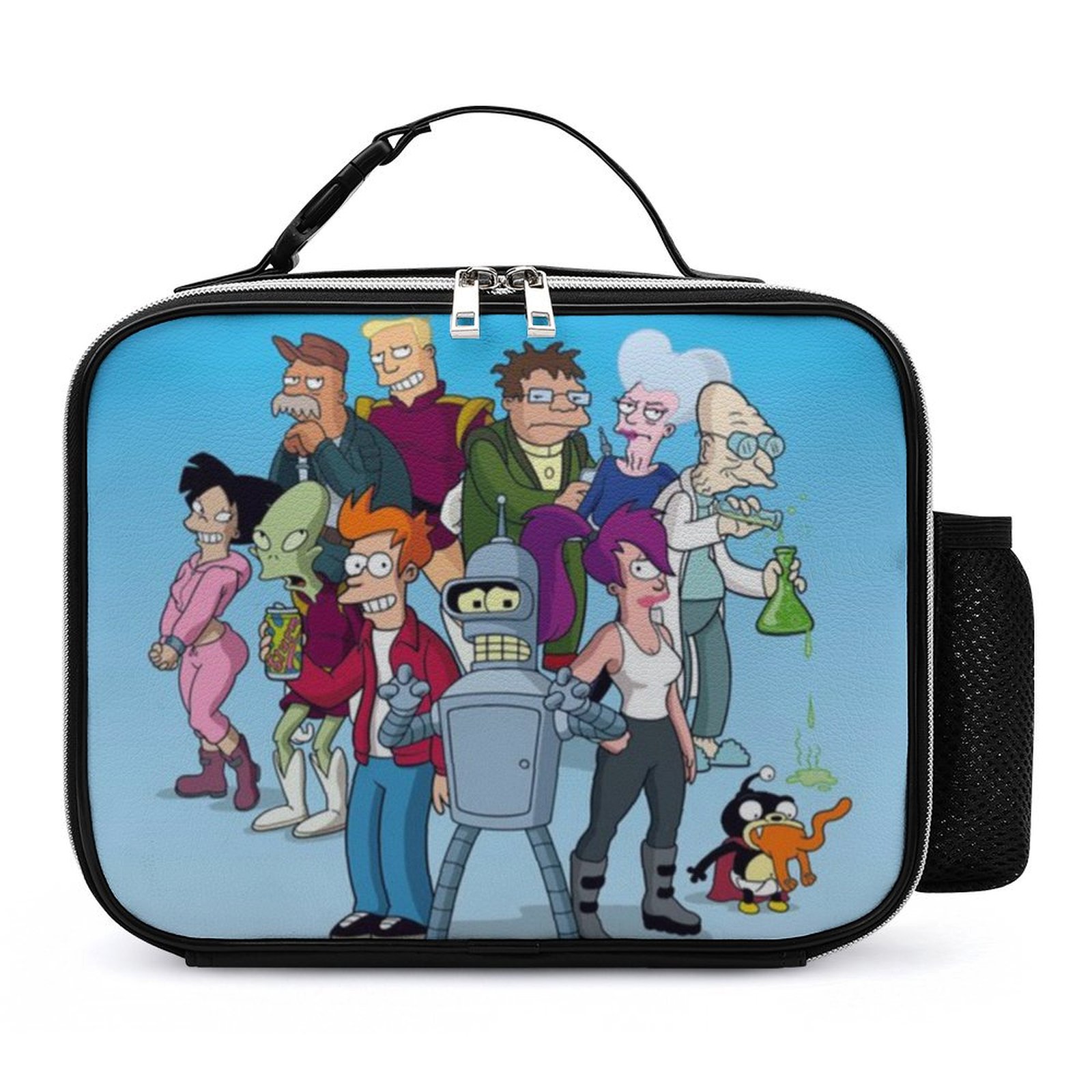 Futurama Characters Insulated Portable Lunch Bag Leather Detachable ...