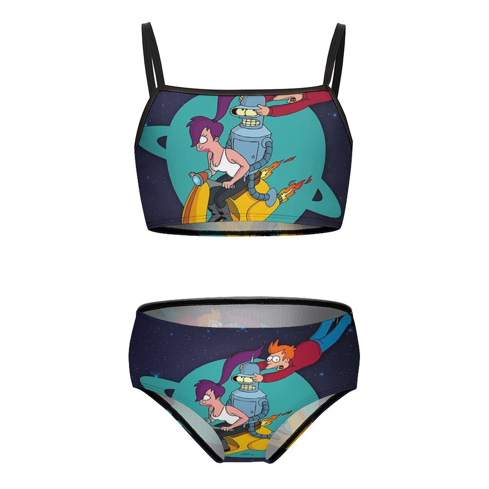 Futurama Children's Swimsuit Girls Swimwear 2 Piece Bikini Sets Tankini ...