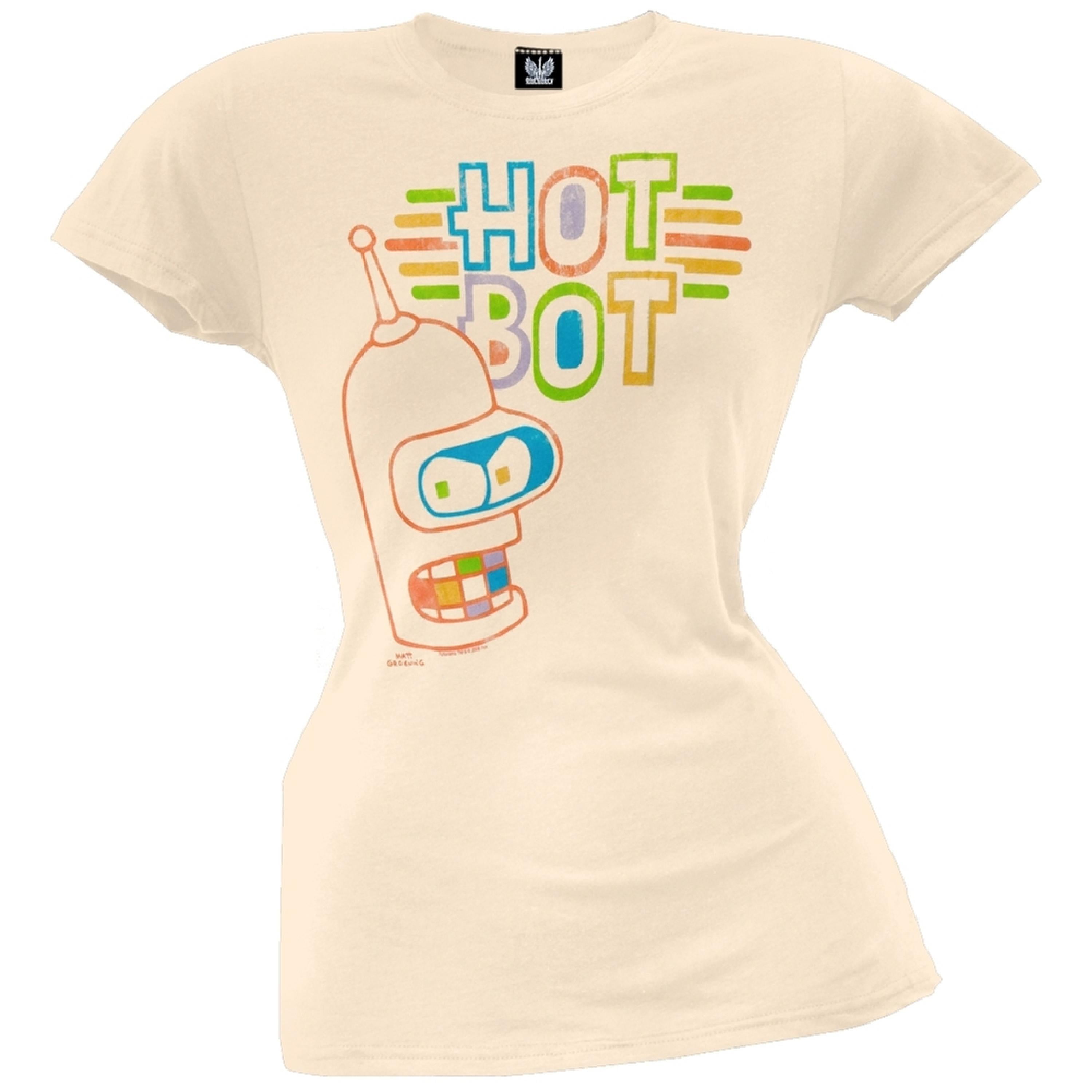 Futurama - Hot Bot Juniors Soft T-Shirt - Large - Walmart.com