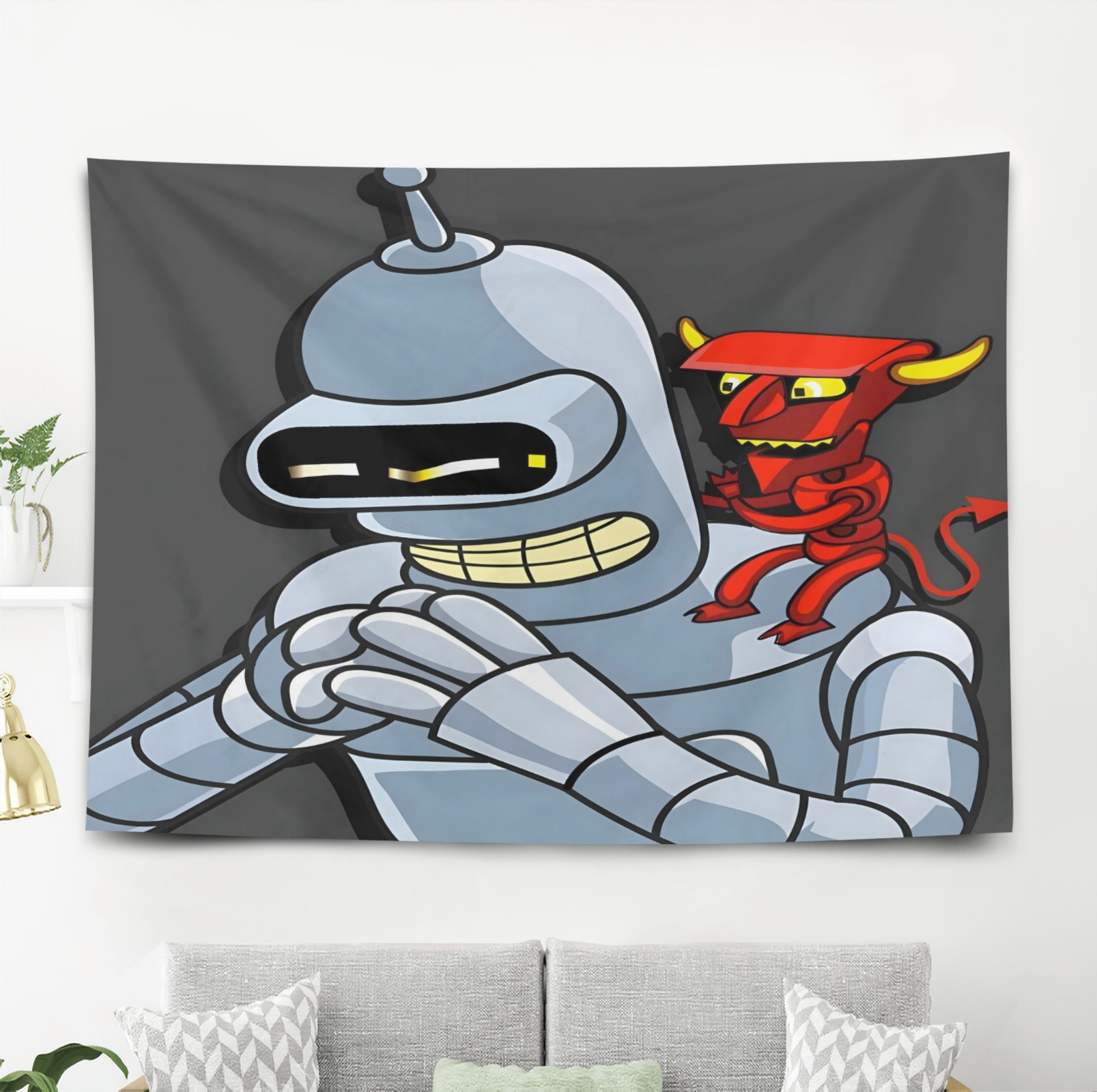 Futurama Pattern Wall Hanging 50*60 Inches High-Quality Peach Skin ...