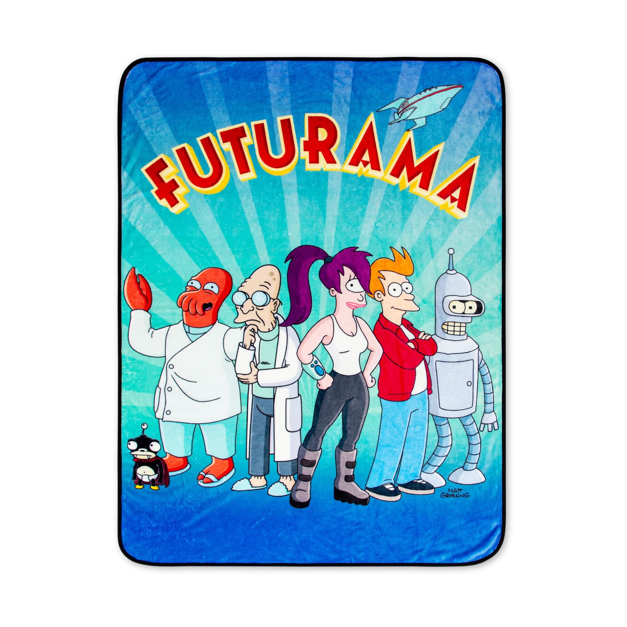 Futurama Planet Express Crew Fleece Throw Blanket | 45 x 60 Inches ...