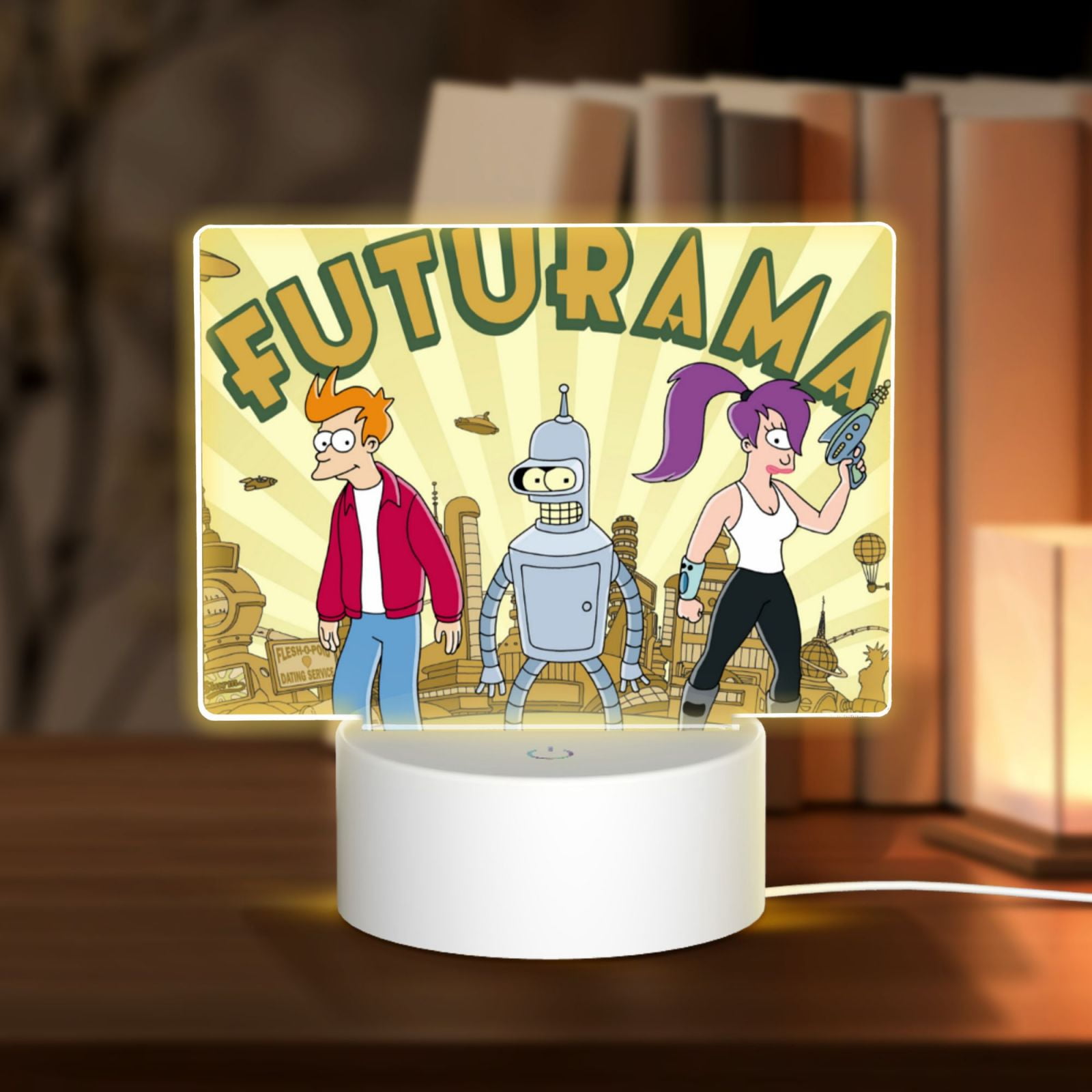 Futurama Poster Rectangular Acrylic Night Light Adjustable 3 Light ...