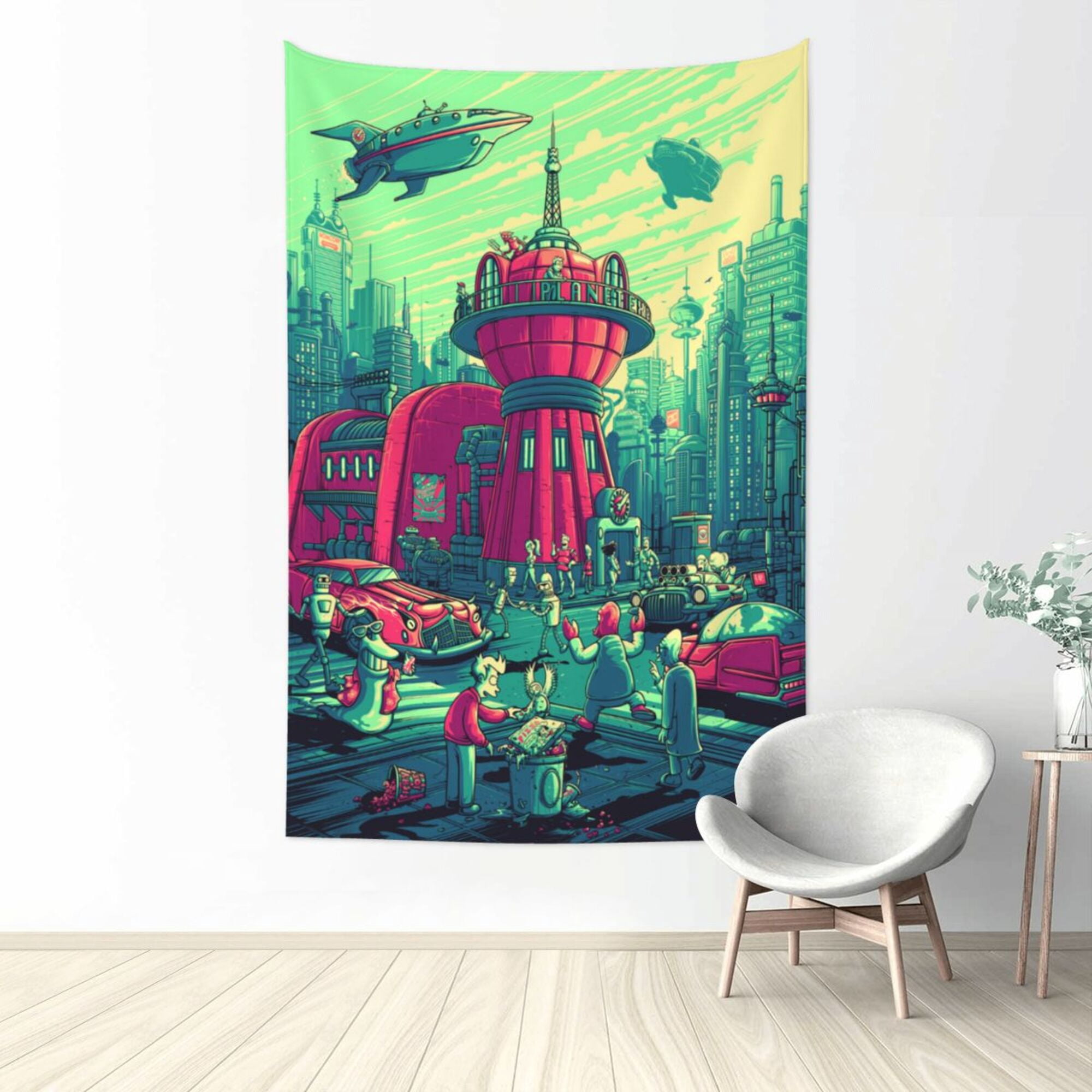 Futurama Tapestry Poster Printing Wall Hanging Tapestries Wall Art ...