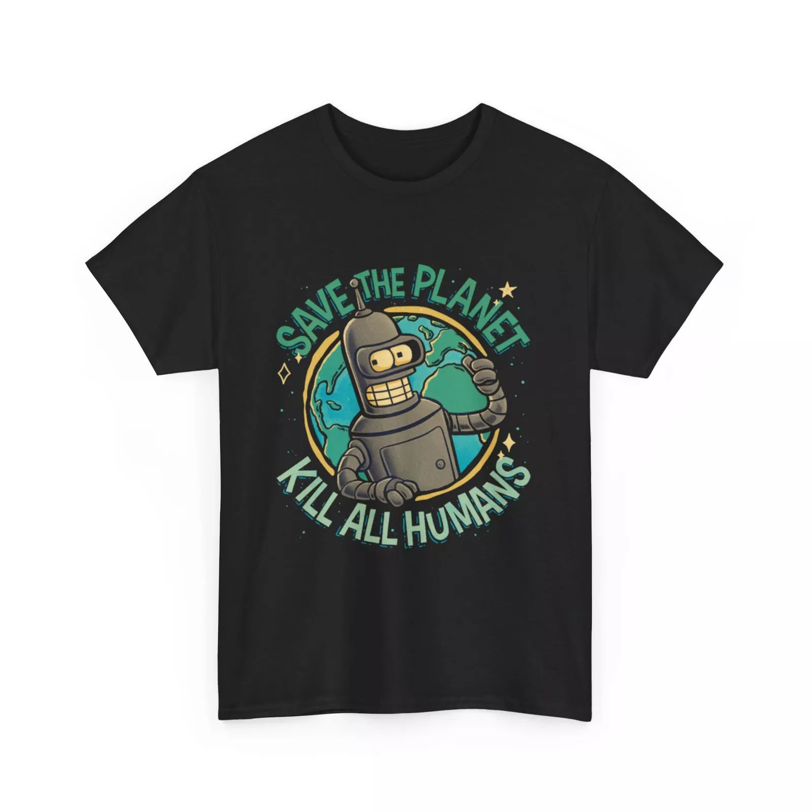 Futurama Unisex T-shirt - Bender Shirt - Save The Planet Kill All ...