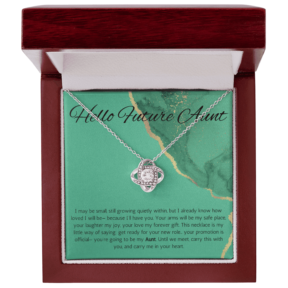 Future Aunt Gift Necklace, Promoted to Auntie, Message Card Present For ...
