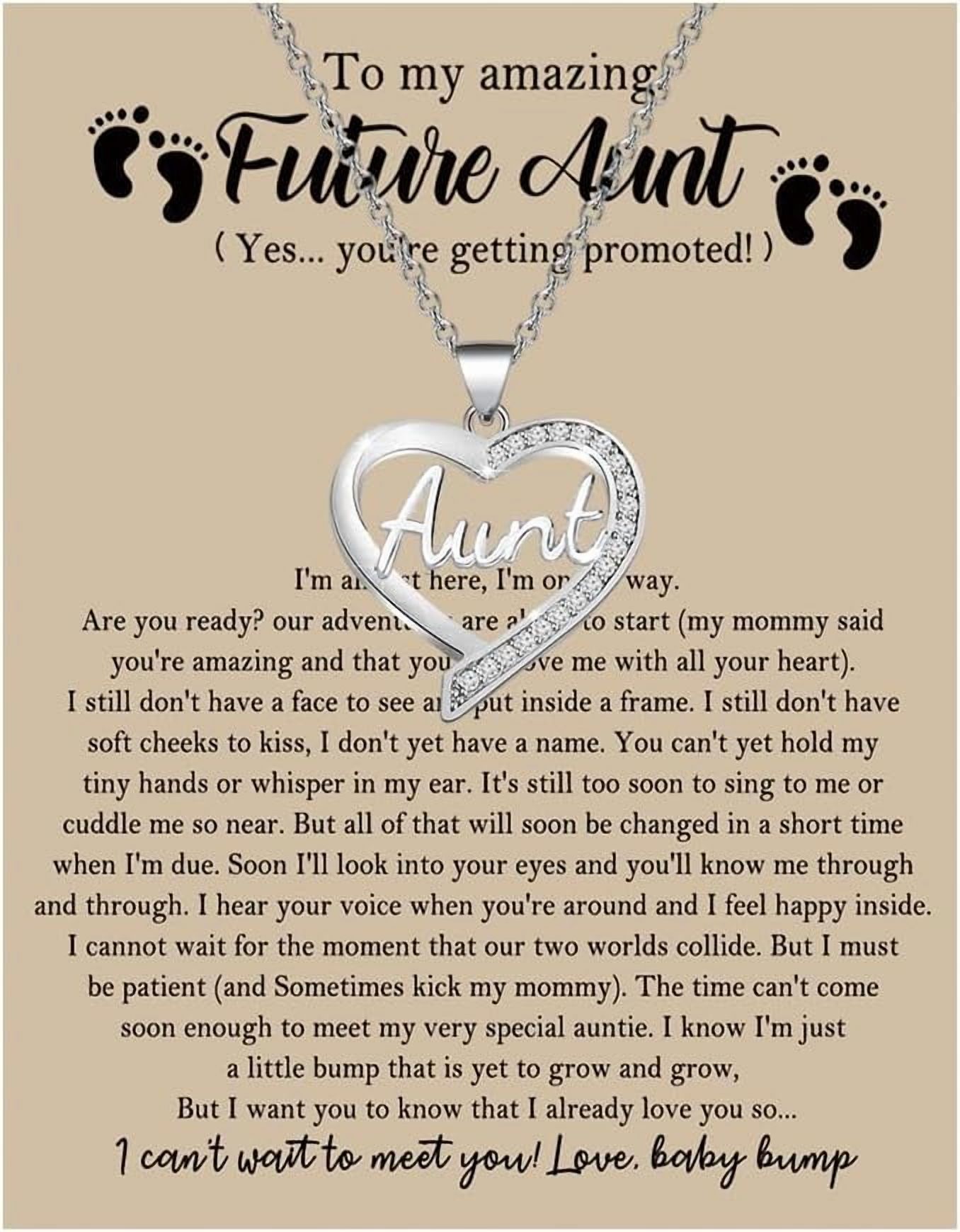 Future Aunt Necklace New Aunt Gifts First Time Aunt Announcement Gifts ...