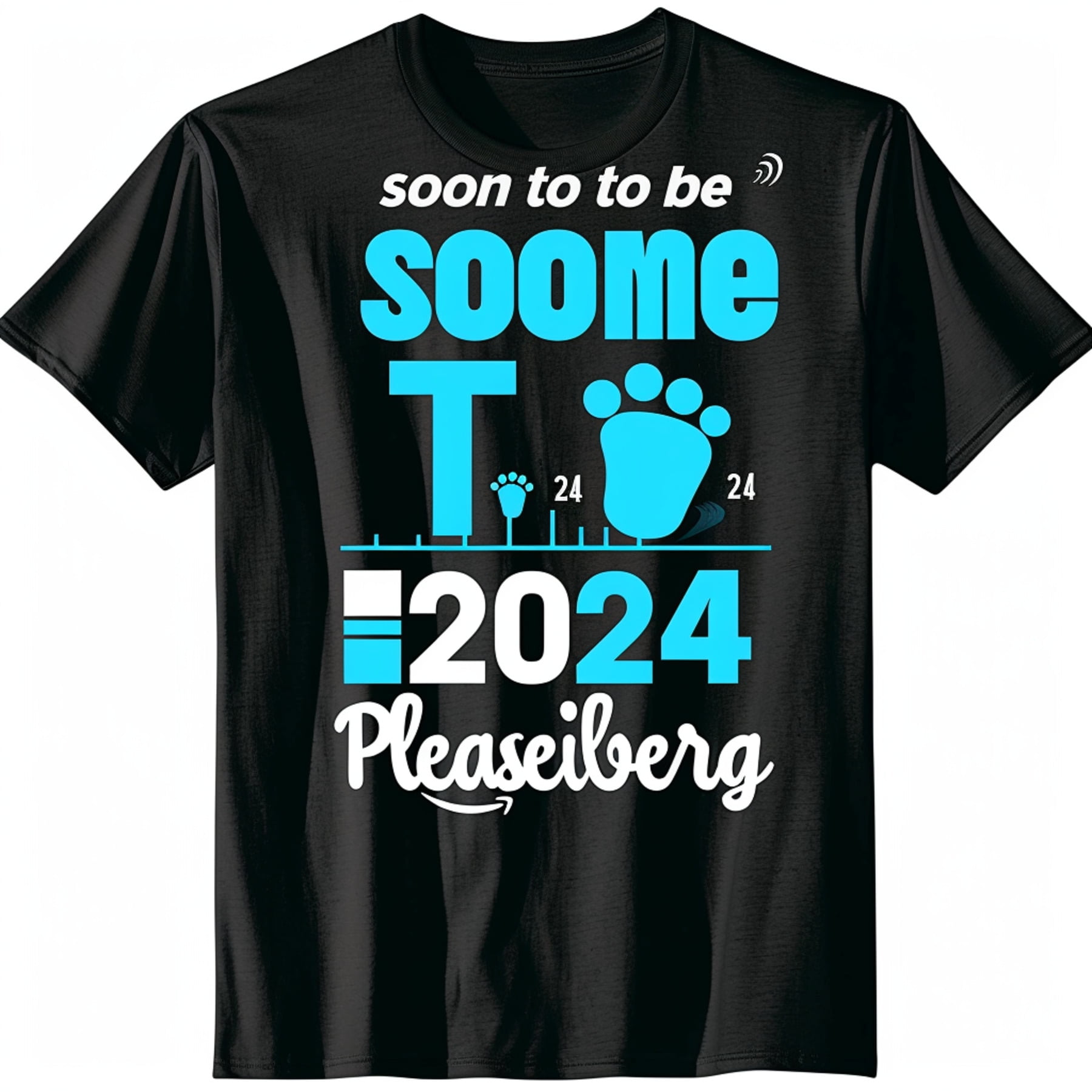 Future is Bright Loading T2024 Black T Shirt with Hyper Realistic Baby ...