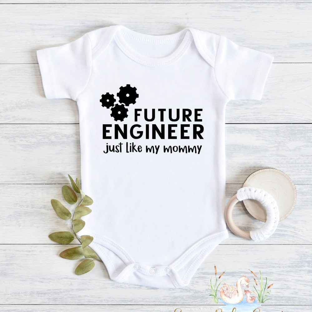 Future Engineer Baby , Cute Future Engineer Like Mommy Bodysuit, Baby ...