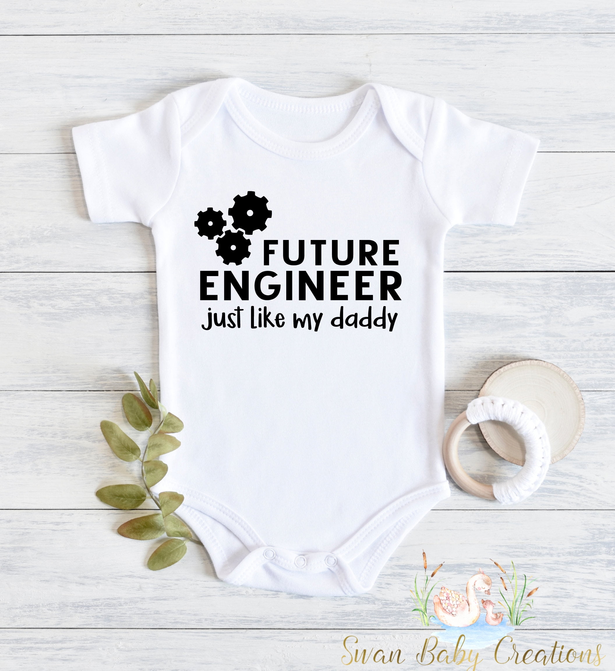 Future Engineer Baby , Cute Future Engineer Like Daddy Bodysuit, Baby ...