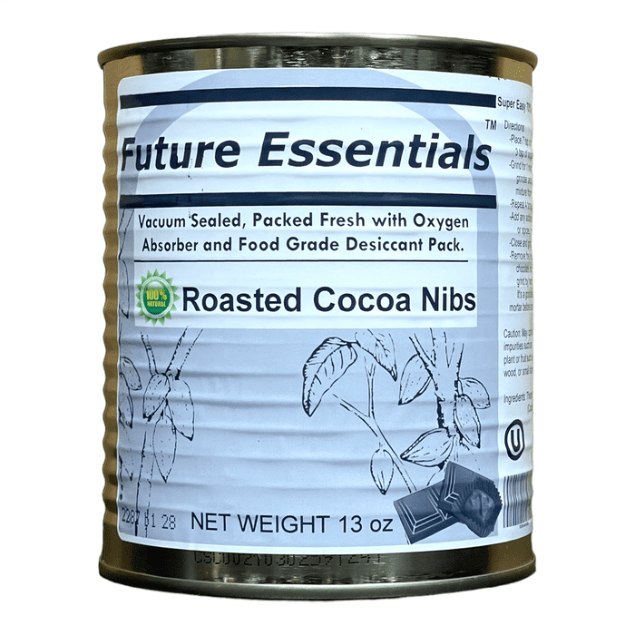 12 Cans Pack - Future Essentials Canned Roasted Cocoa Nibs Emergency ...
