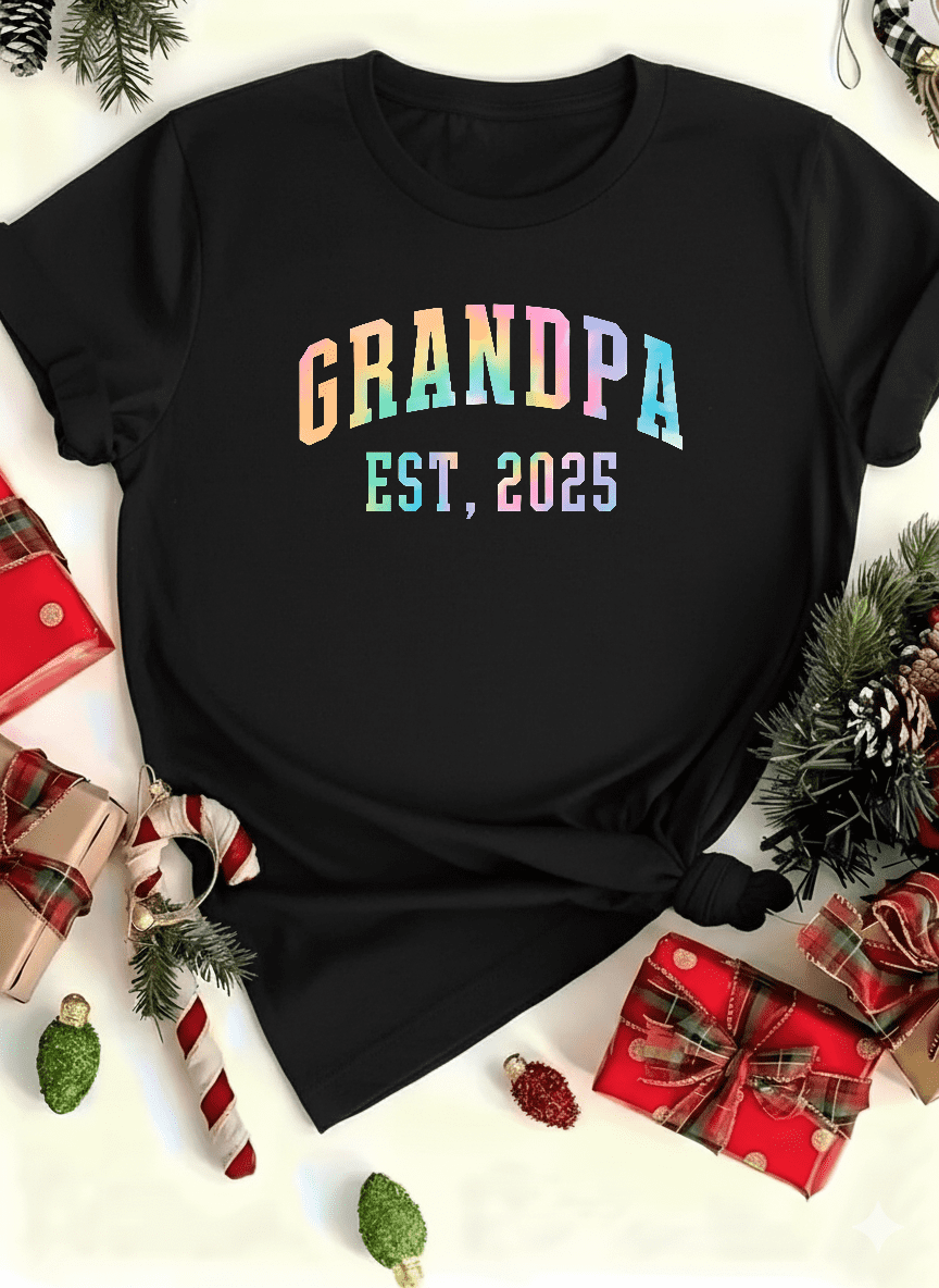 Future Grandpa 2025 Proud Promotion Family Humor Unisex T-Shirt V13811 ...