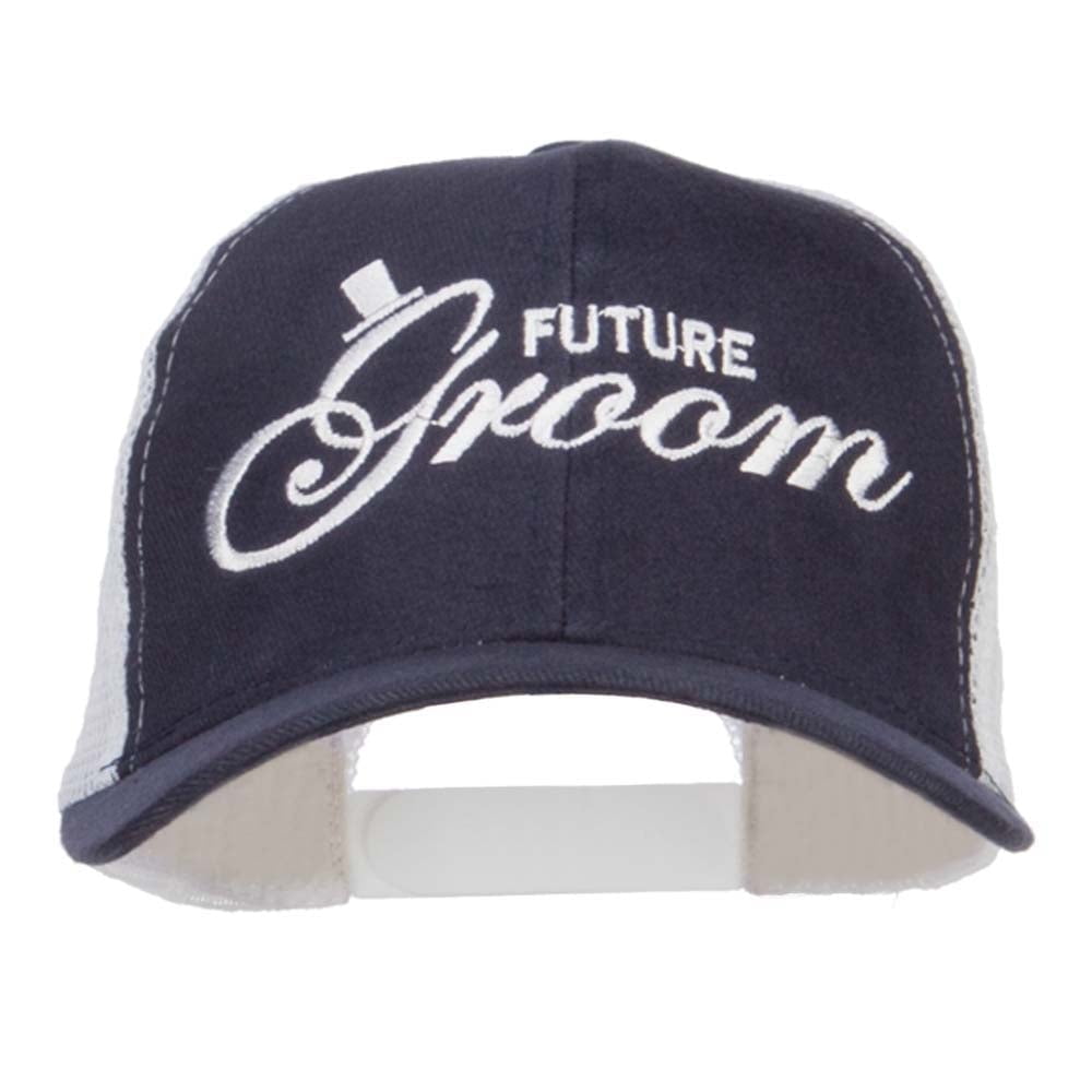 Future Groom Embroidered Cotton Trucker Cap - Navy White OSFM - Walmart.com