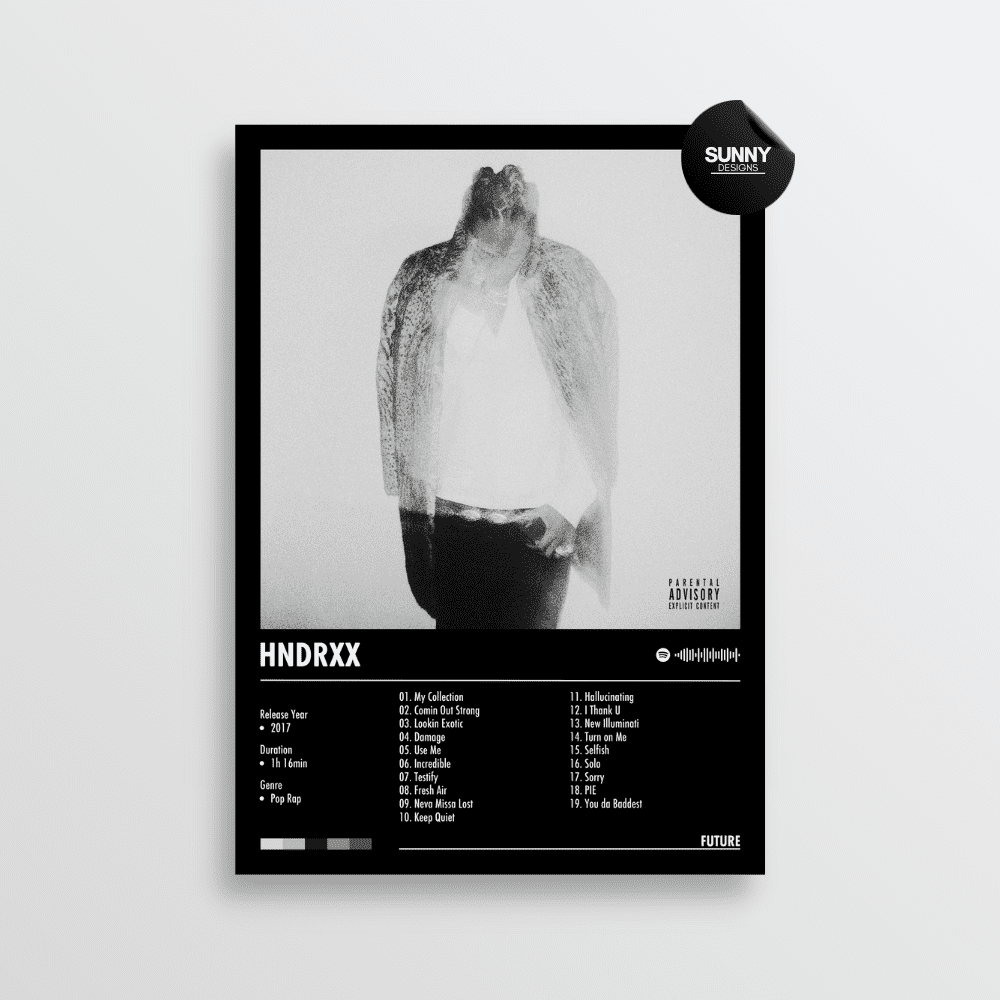 Future - HNDRXX, Album Cover Poster, Music Poster, Album Poster, Artist ...
