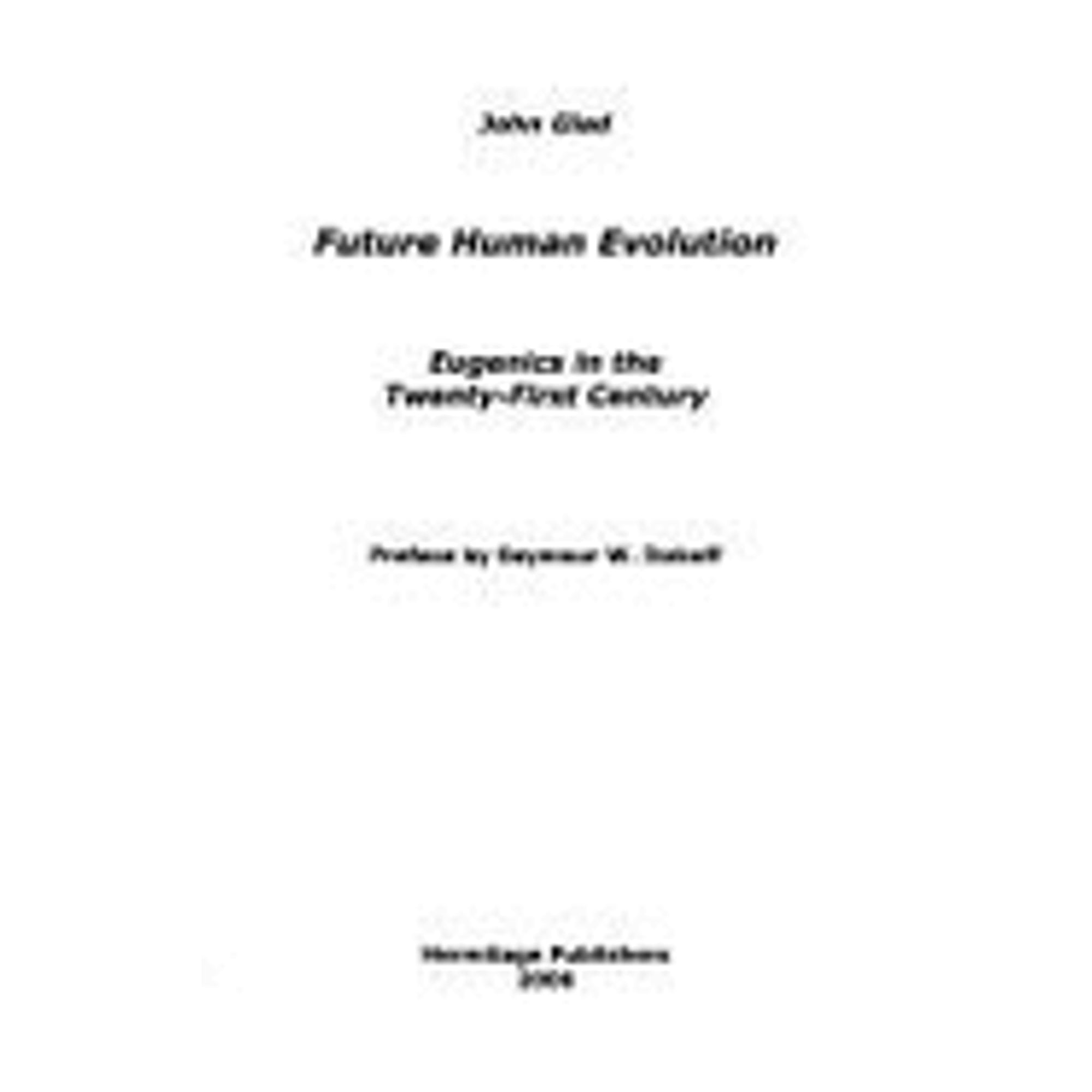 Future Human Evolution