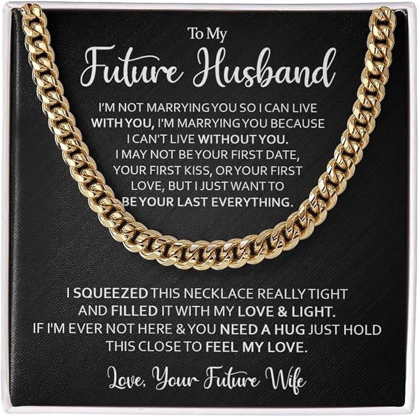 To My Future Husband Cuban Link Chain Necklace, Valentines Day Gift for ...
