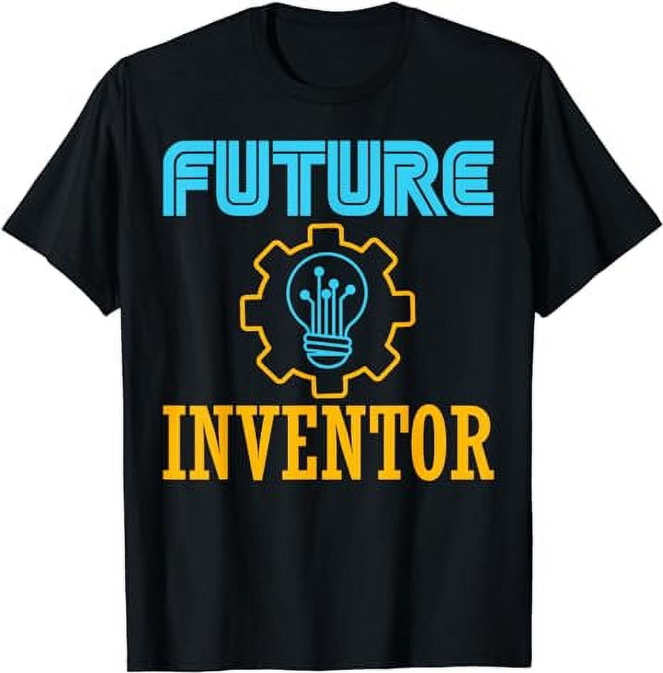 Future Inventor Lightbulb Crew Invention Boy Creator Kids T-Shirt ...