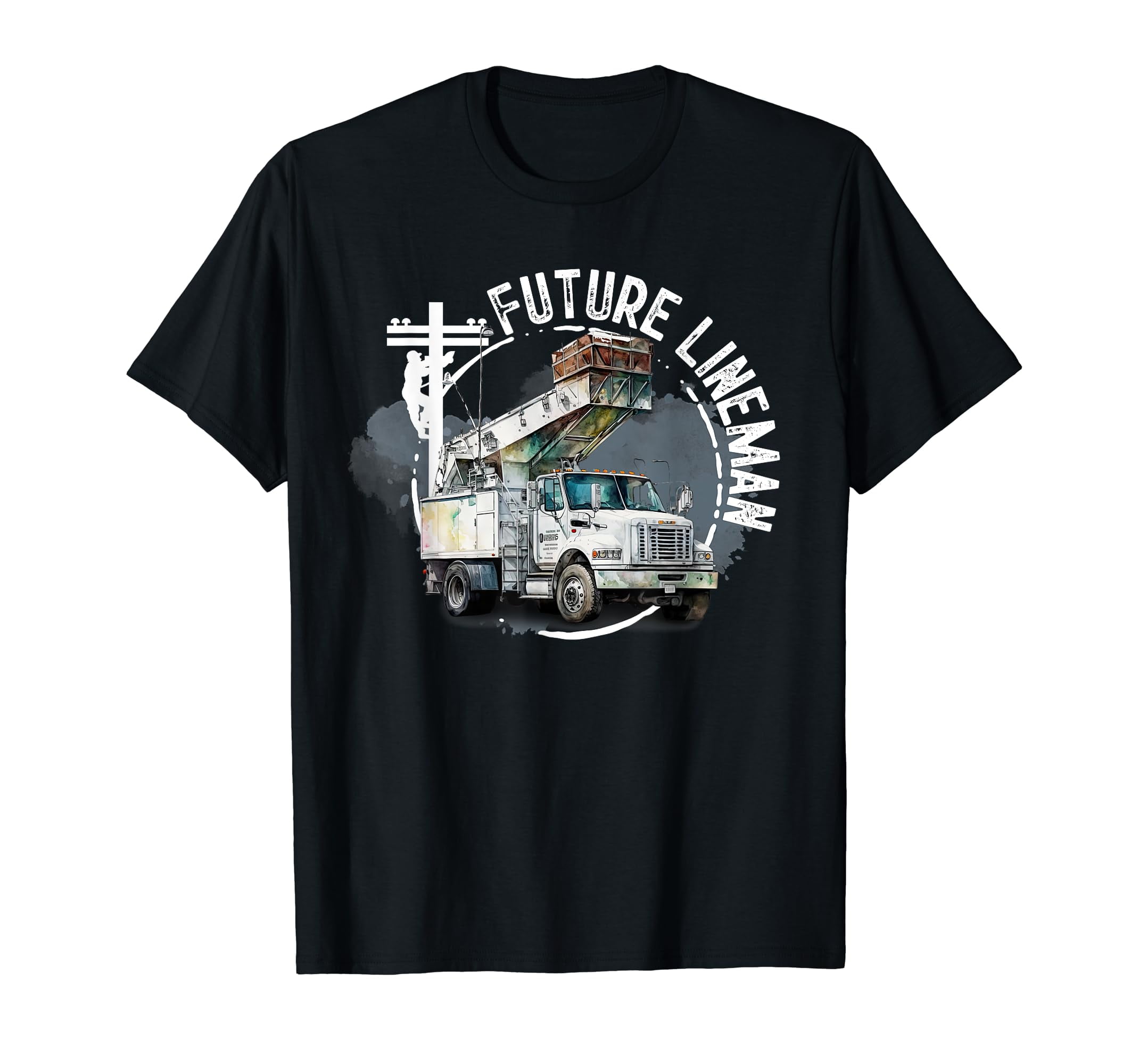 Future Lineman Bucket Truck Kid Future Electric Cable To Be T-Shirt ...
