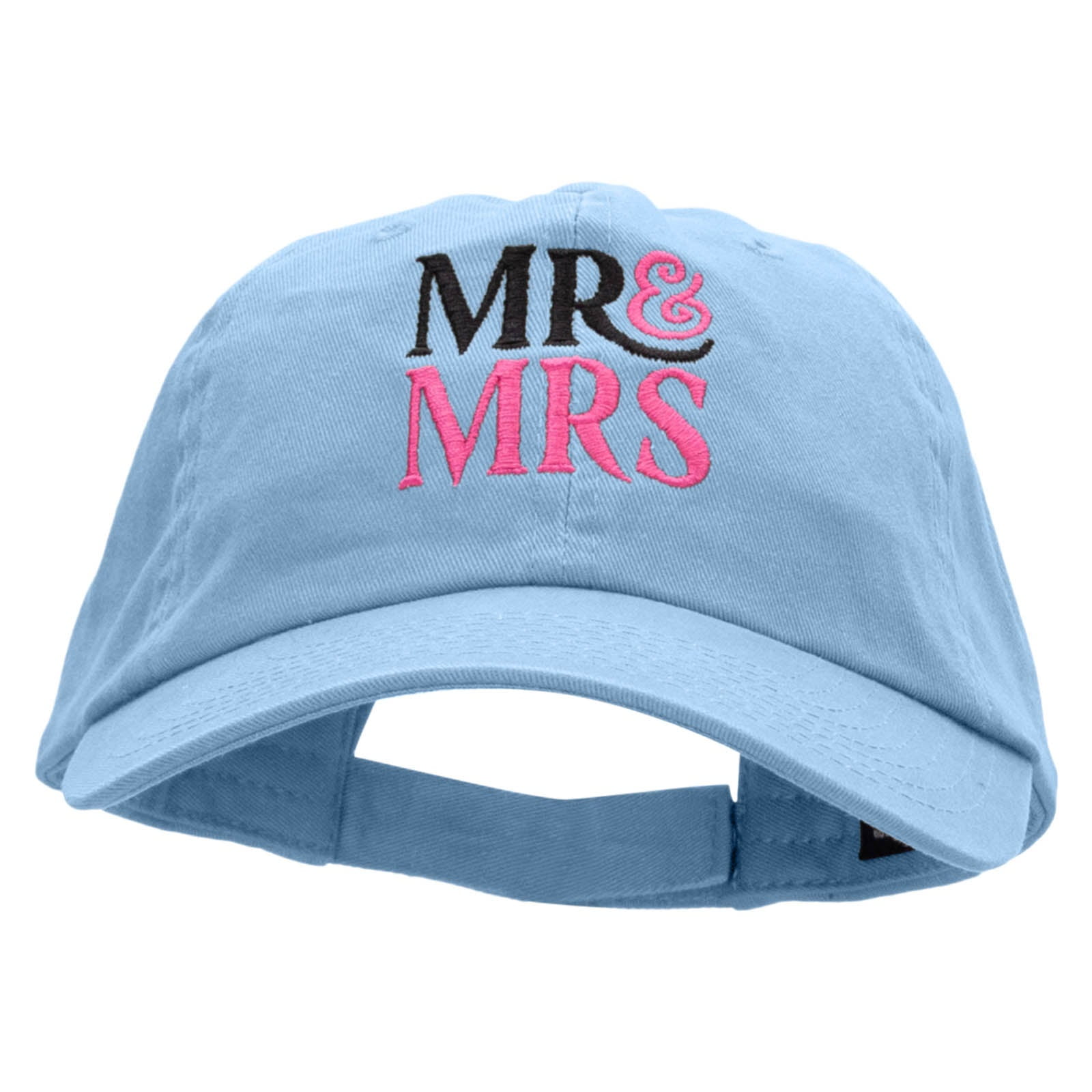 Future Mr And Mrs Embroidered Low Profile Dyed Cotton Twill Cap - Sky ...