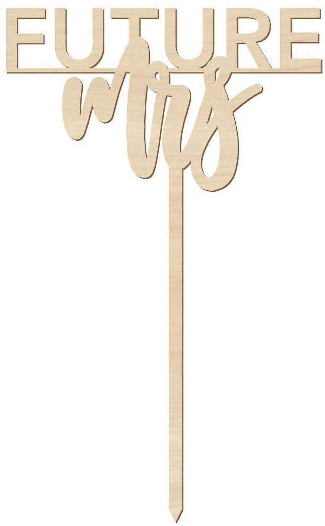Future Mrs Cake Topper, Scripted Laser Cut Wood Cake Topper for Bridal ...
