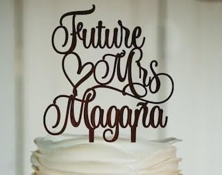 Future Mrs Cake Topper Soon To Be Mrs From Miss To Mrs Cake Topper ...