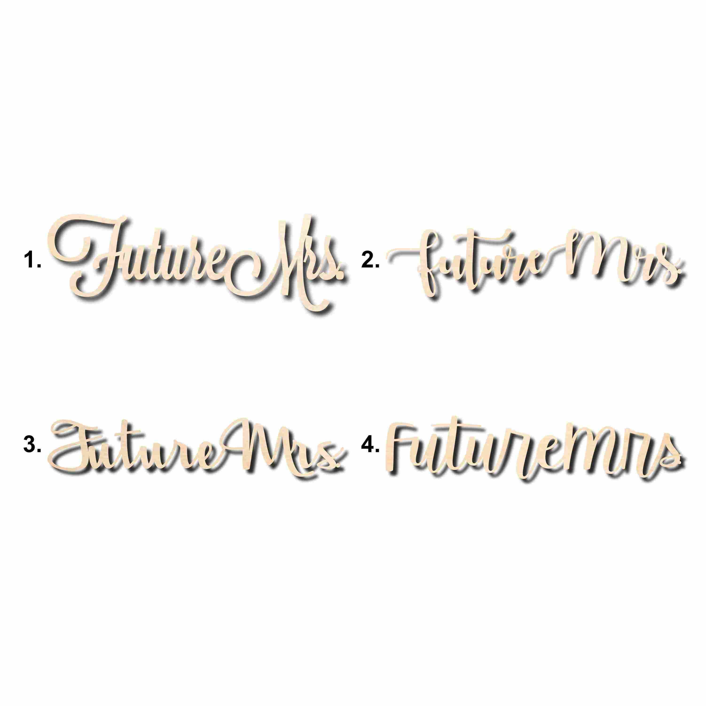 Future Mrs. Sign Unfinished Wood Cutout Home Decor DIY Option 3- 10 ...