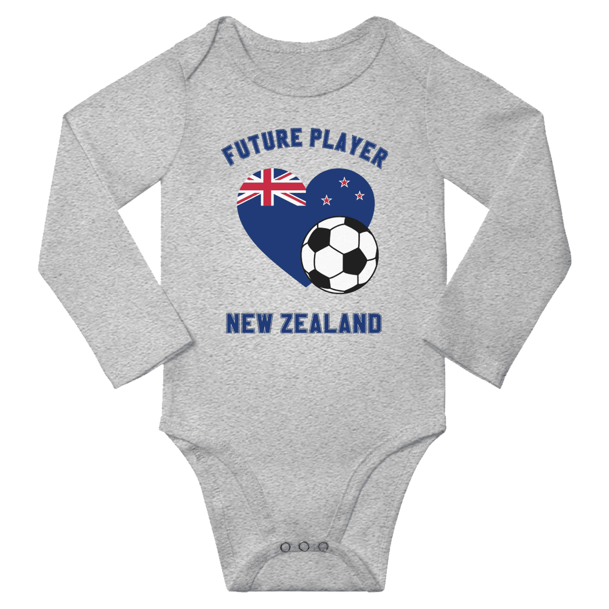 Future New Zealand Soccer Player Baby Long Slevve Rompers Clothes ...