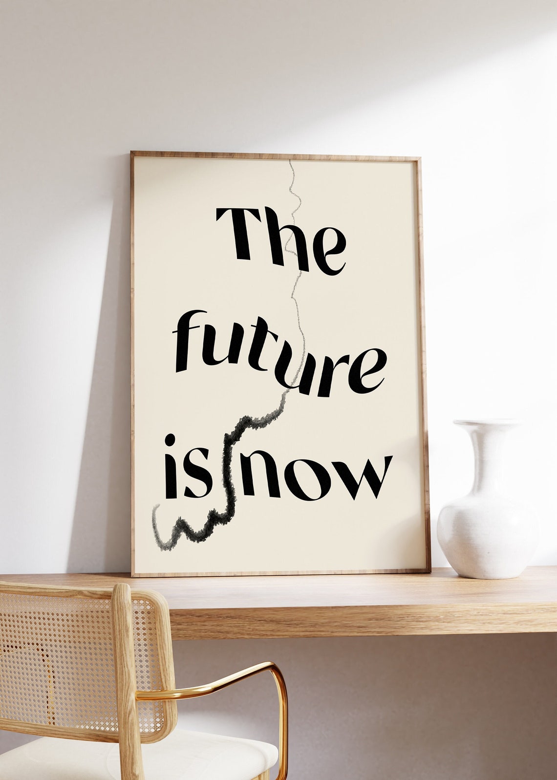 The Future Is Now Poster, Modern Typography Poster, Abstract ...