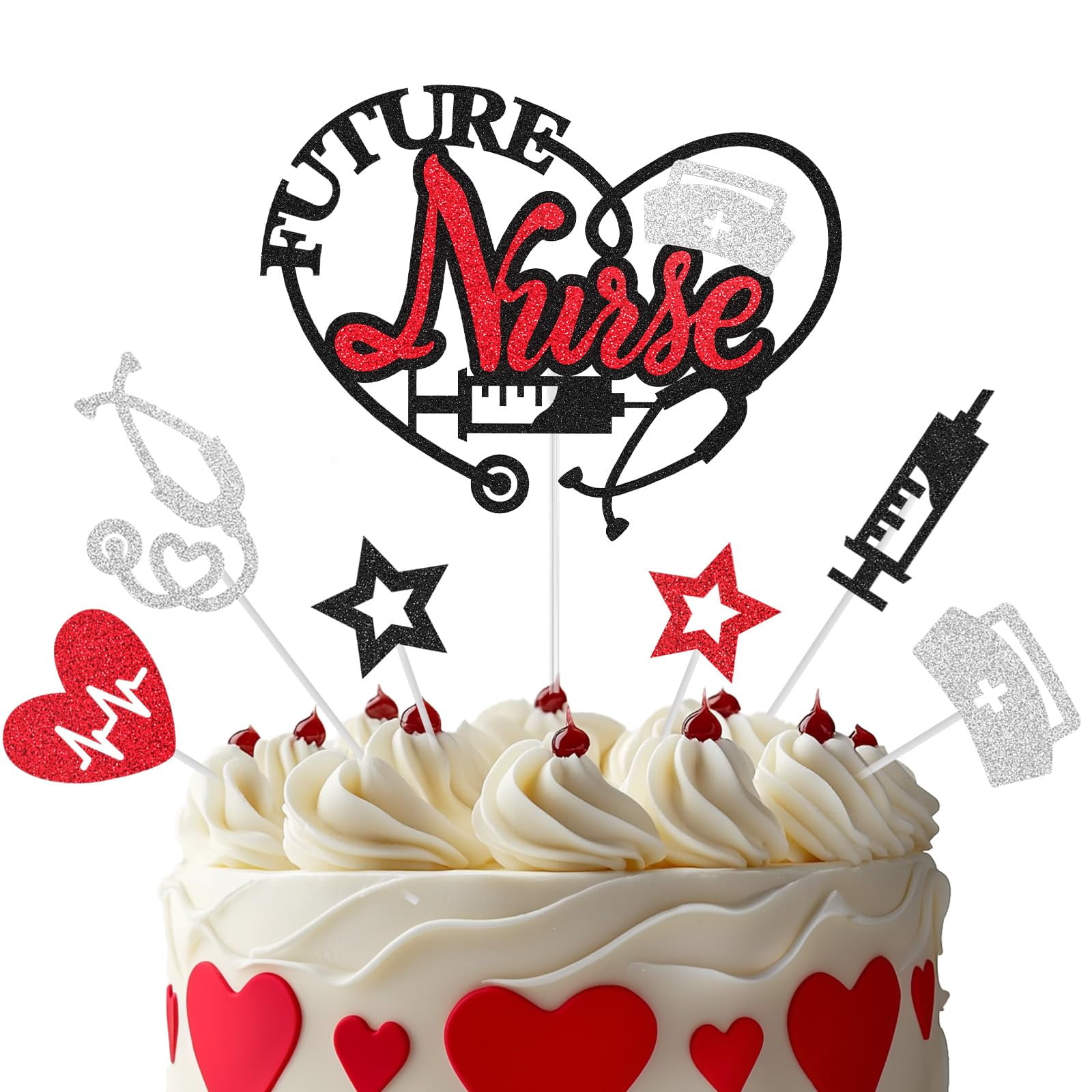 Future Nurse Cake AJH3 Topper - Congrats Nurse Graduation Cake ...