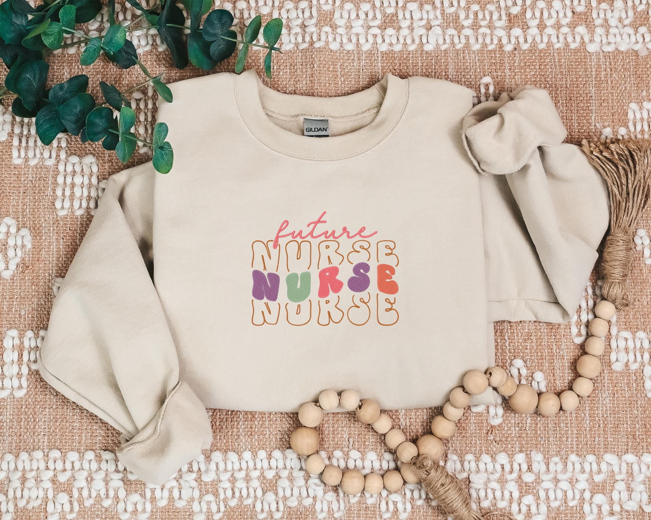 Future Nurse Embroidered Sweatshirt, Nursing Student Sweatshirt, Future ...
