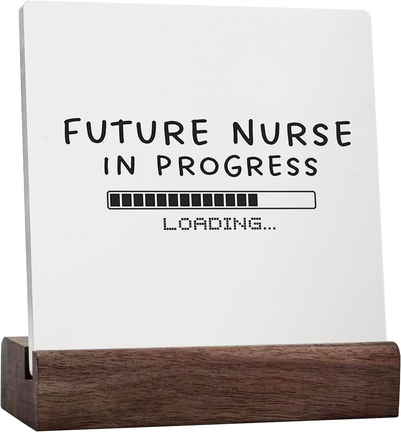 Future Nurse In Progress Ceramic Table Sign Decor,Nursing School ...
