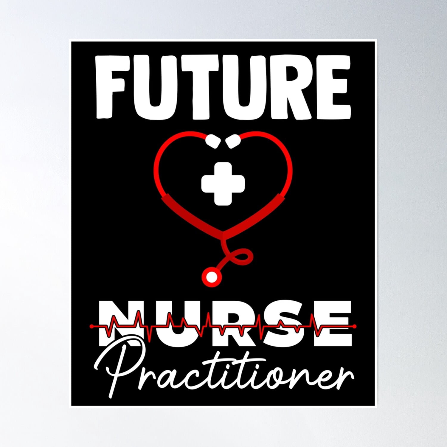 Future Nurse Practioner A Nurse Nursing School Student Poster Wall Art ...