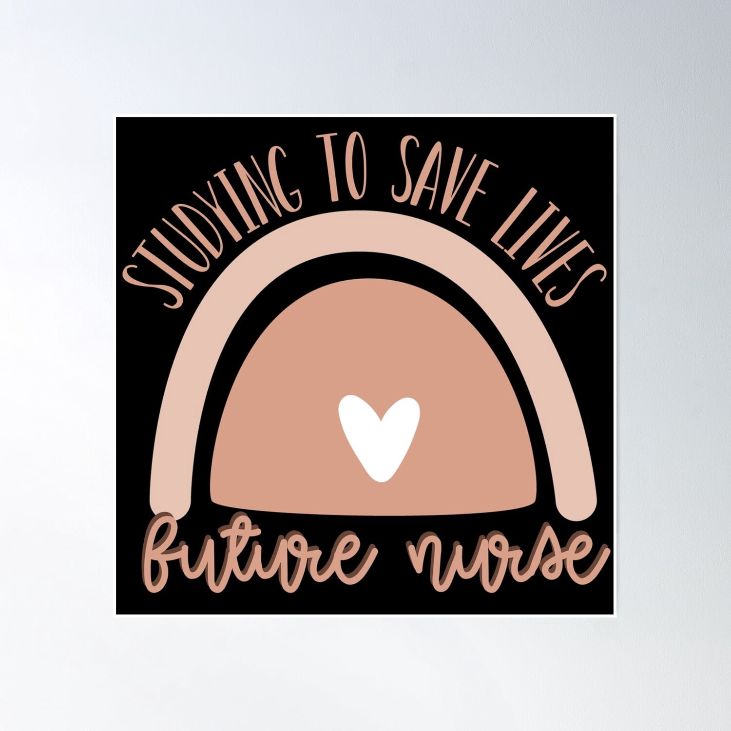 Future Nurse Studying To Save Lives Rainbow | Nurse In Progress | Nurse ...
