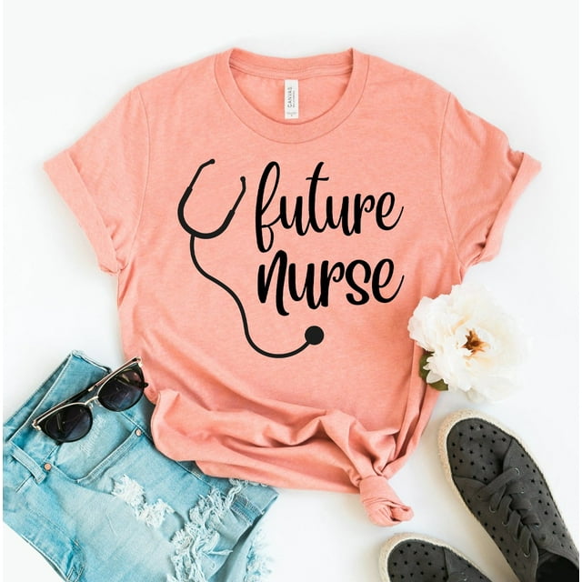Future Nurse T-shirt Nursing Shirts Graduation Gift Student Top Women's ...