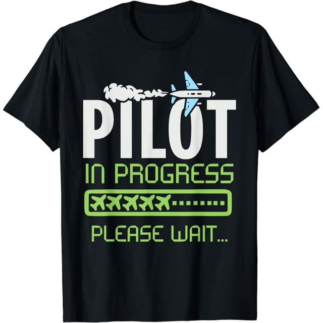 Future Pilot In Progress National Aviation Day Airplane Kids T-Shirt ...