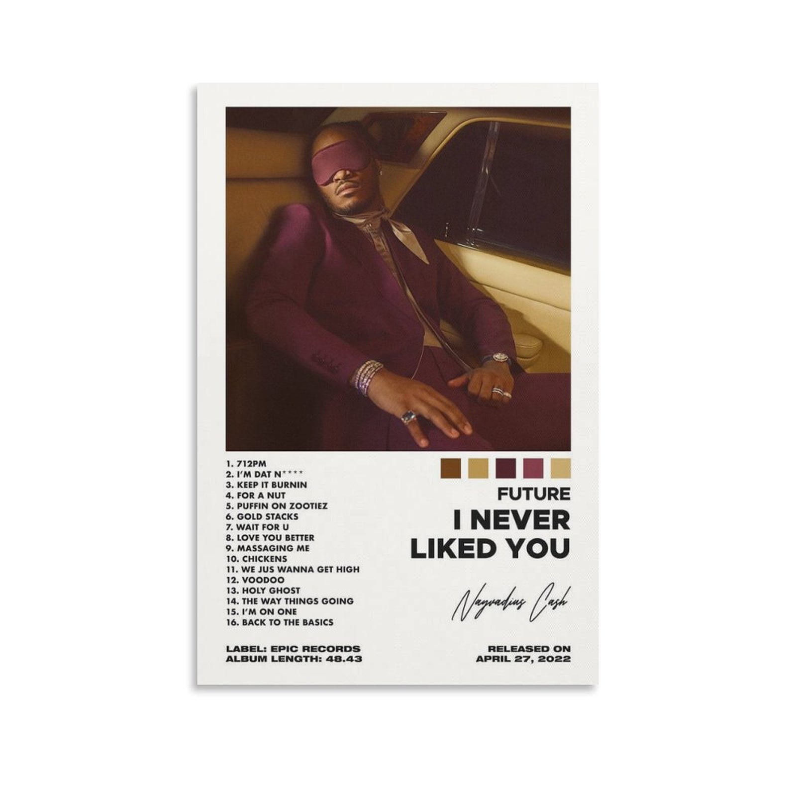 Future Poster Rapper Album Canvas Poster（10） Picture Print Wall Art ...