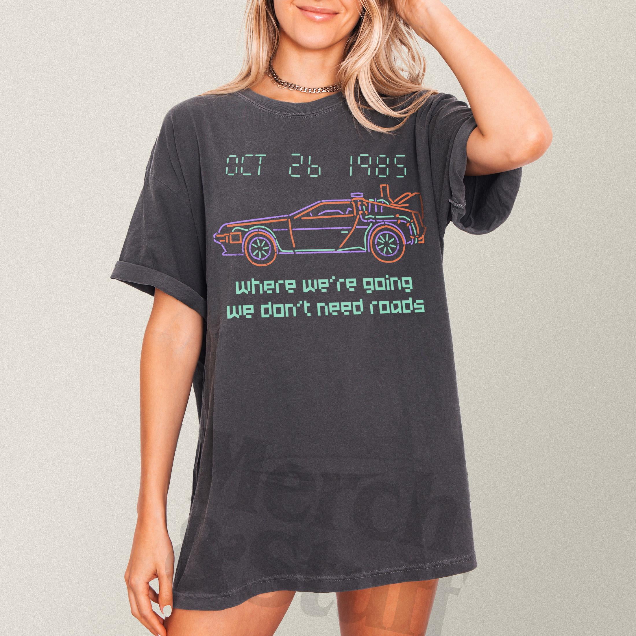 Future Sci-Fi Movie Graphic Tee, Retro Back to the 80s McFly Time ...