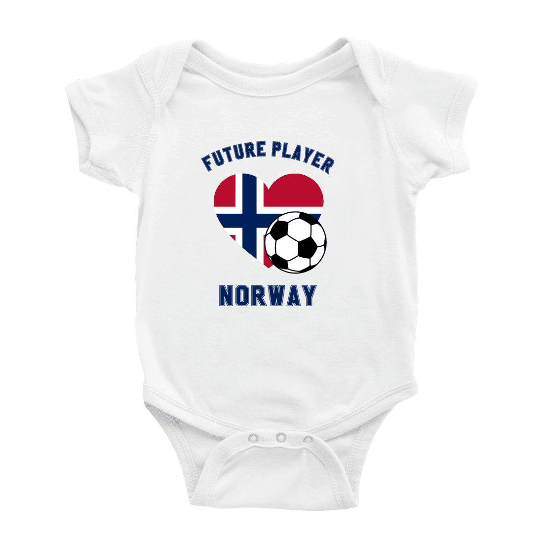 Future Soccer Player Norway Soccer Fan Cute Baby Rompers Newborn ...