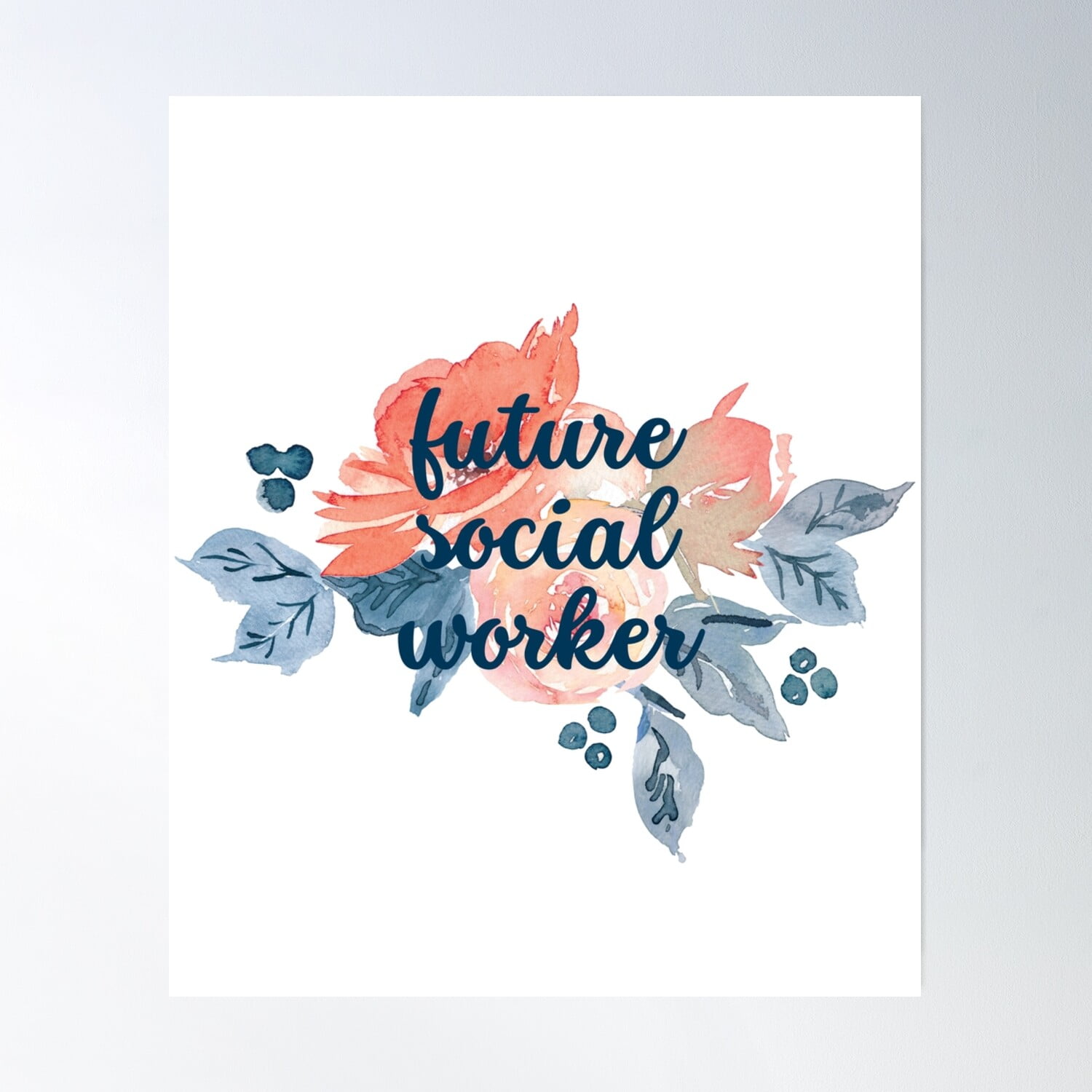 Future Social Worker Poster Wall Art, Modern Wall Decor, 24x36 UNFRAMED ...