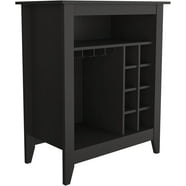 Simpli Home Draper Mid Century Bar Cabinet, 32in Solid Hardwood, Teak ...