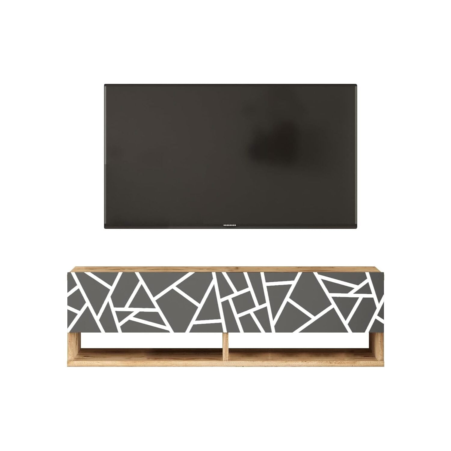 Future TV Unit Anthracite UV Print 40 inches Floating Entertainment ...