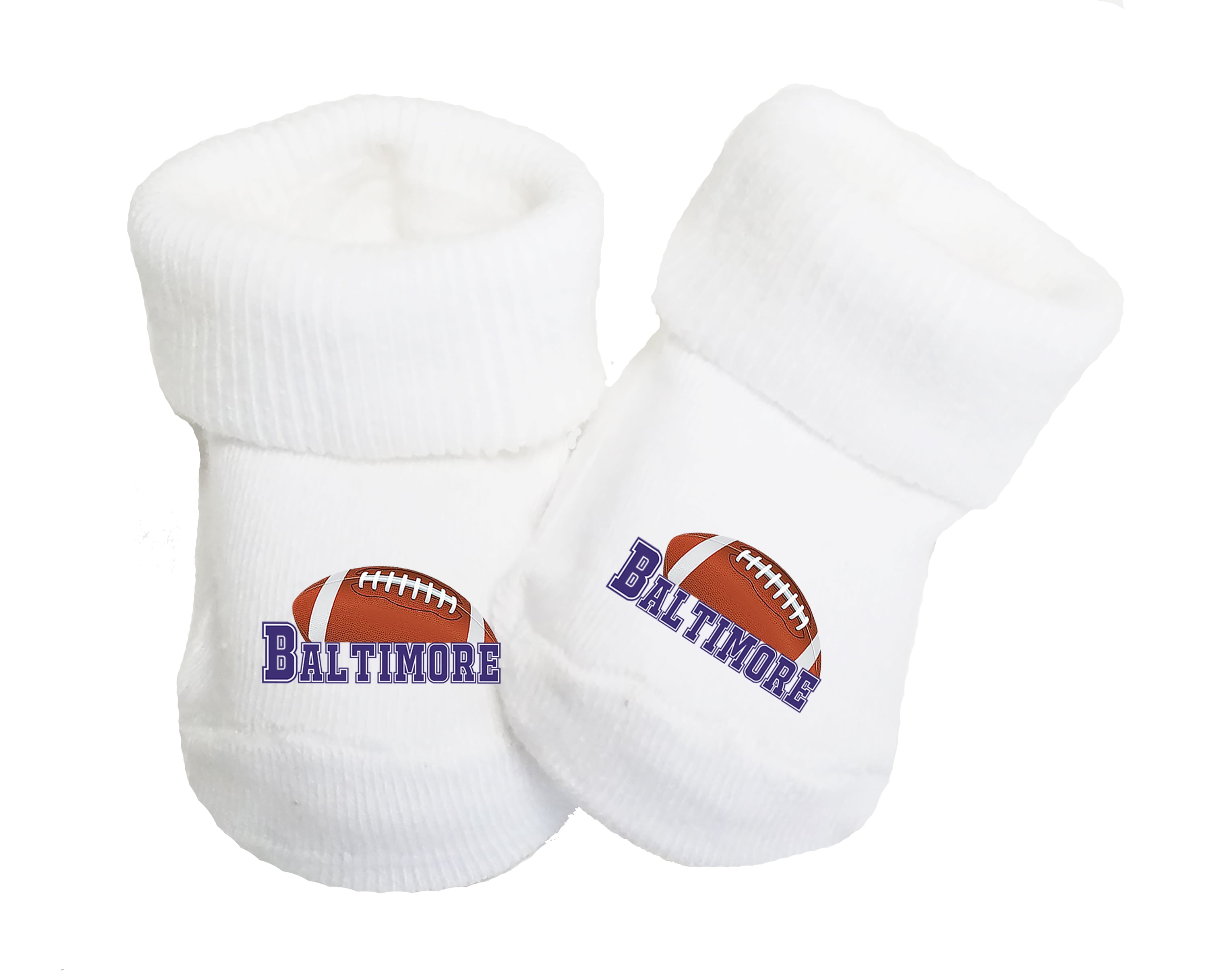 Future Tailgater Baby (0-9 months) Toe Sock Booties for Baltimore Fans ...