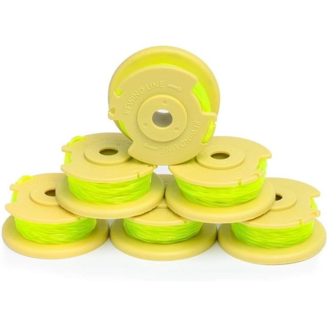 Ryobi 6-Pack AC80RL3 String Trimmer Line for 18v, 20v, 40v Cordless, 0.08 11ft Replacement Spool ...